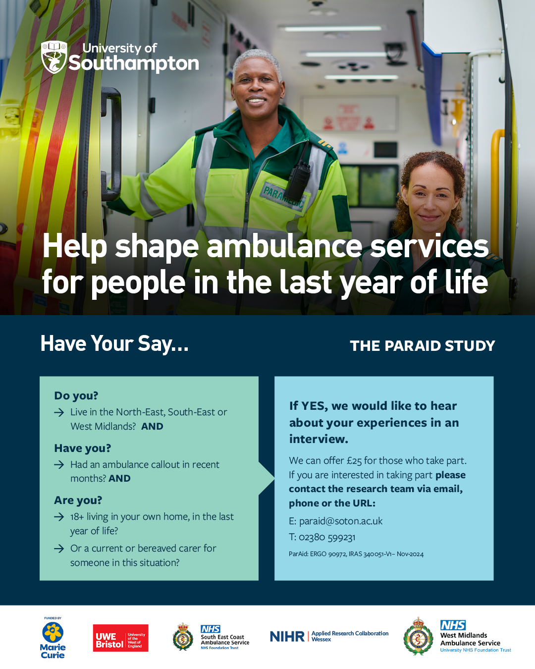 ParAid (ParAmedic delivery of end-of-life care) - West Midlands ...